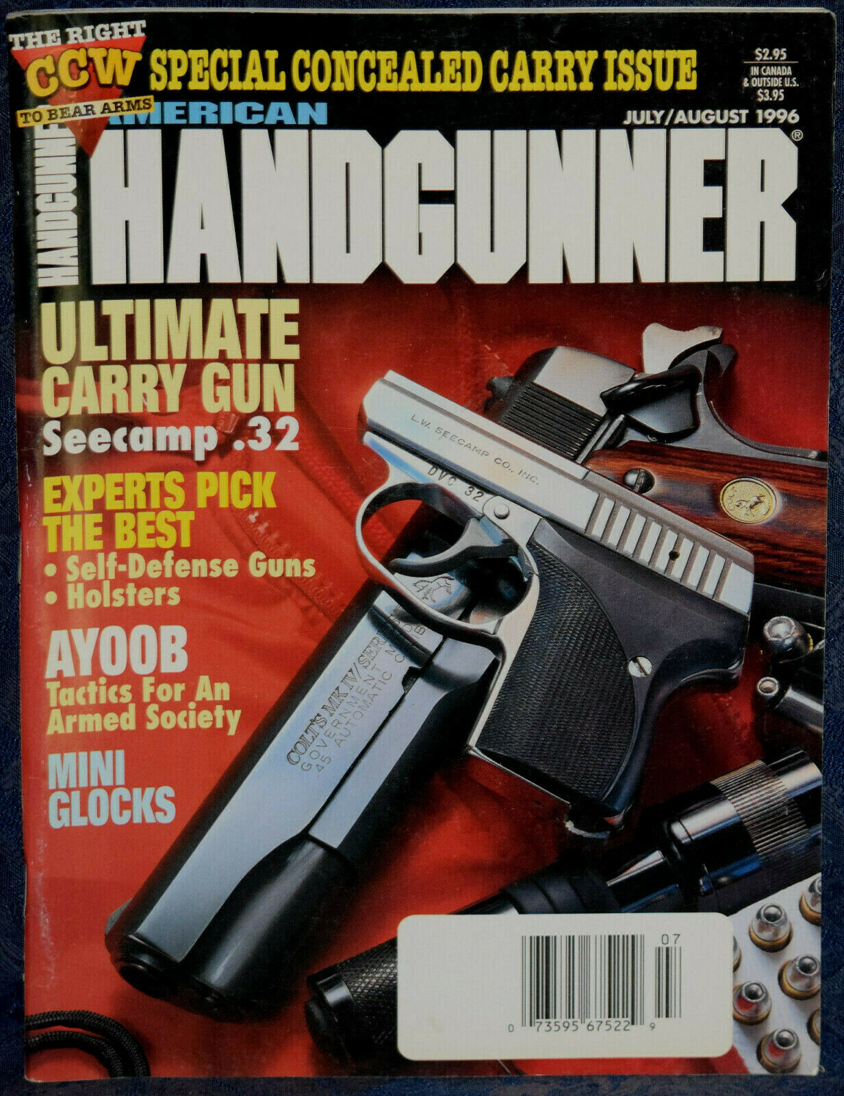 American Handgunner July August 1996 Magazine Back Issue Handgun american-handgunner-july-august-1996-magazine-back-issue-handgun