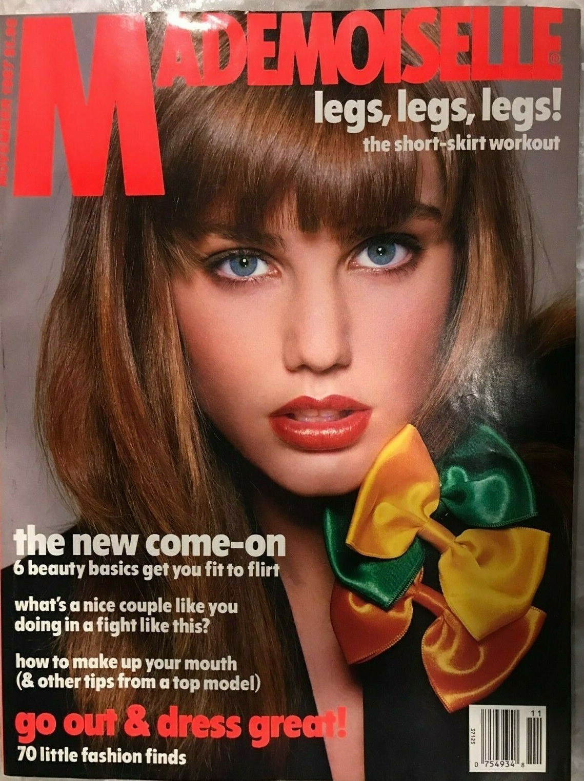 Mademoiselle November 1987, , The New Come-On..6 Beauty Basics Ge
