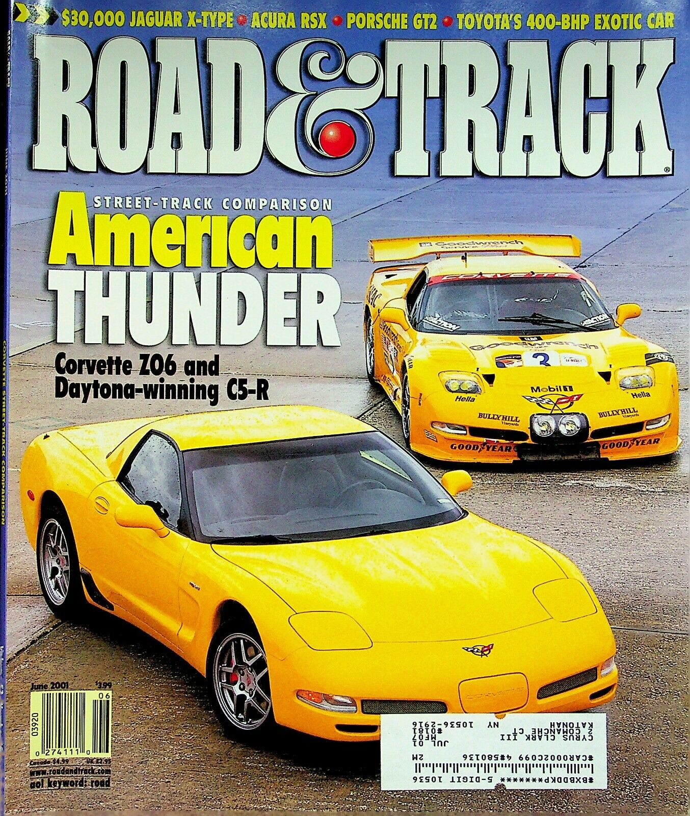 Road Track June 2001 Toyota s 400 BHP Exotic Car Magazine R road-track-june-2001-toyota-s-400-bhp-exotic-car-magazine-r